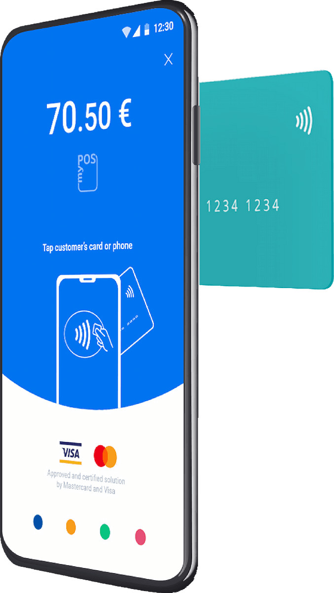 Take card payments on your phone - myPOS Glass softPOS app