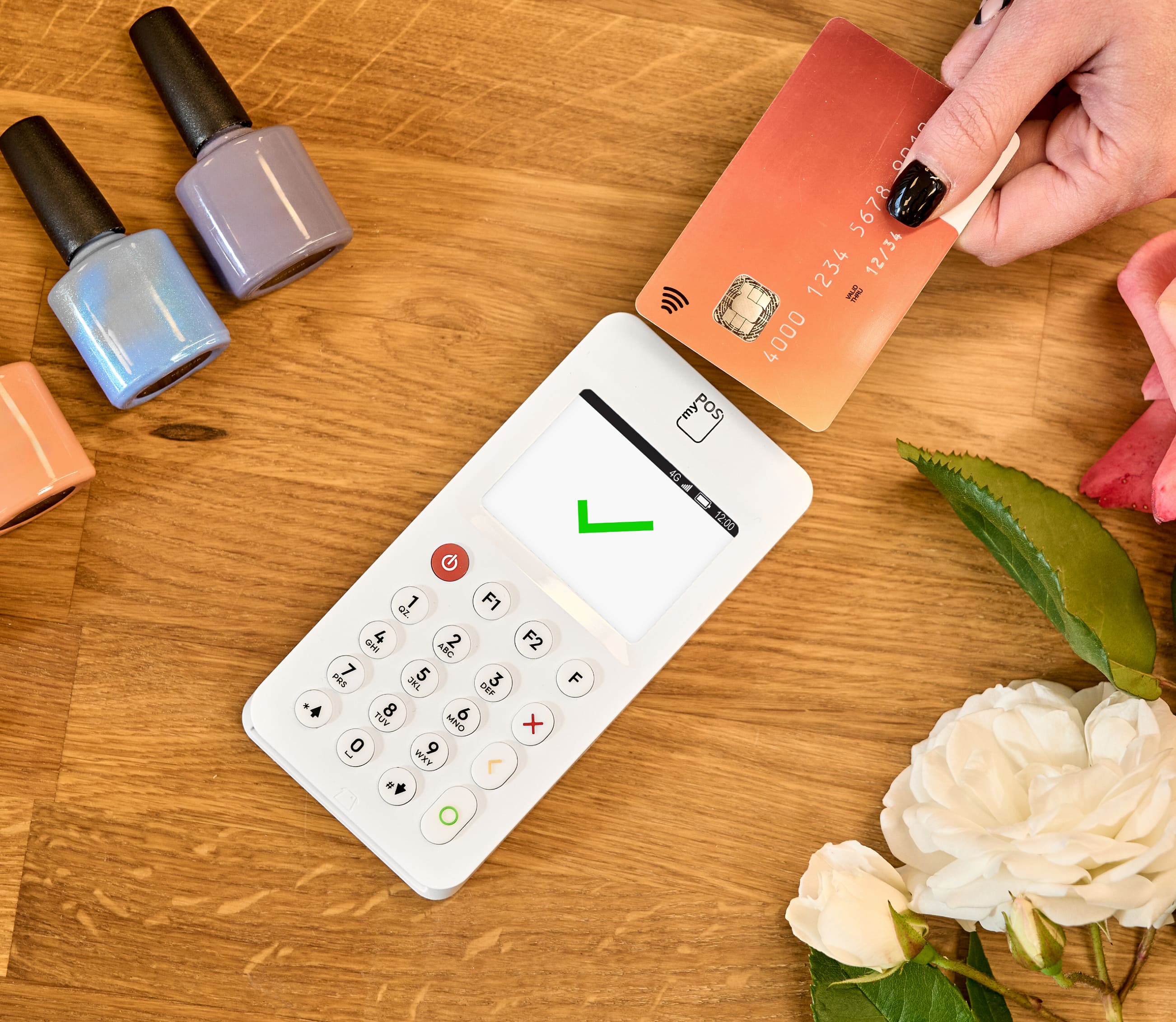 Card machines for beauty and wellness business