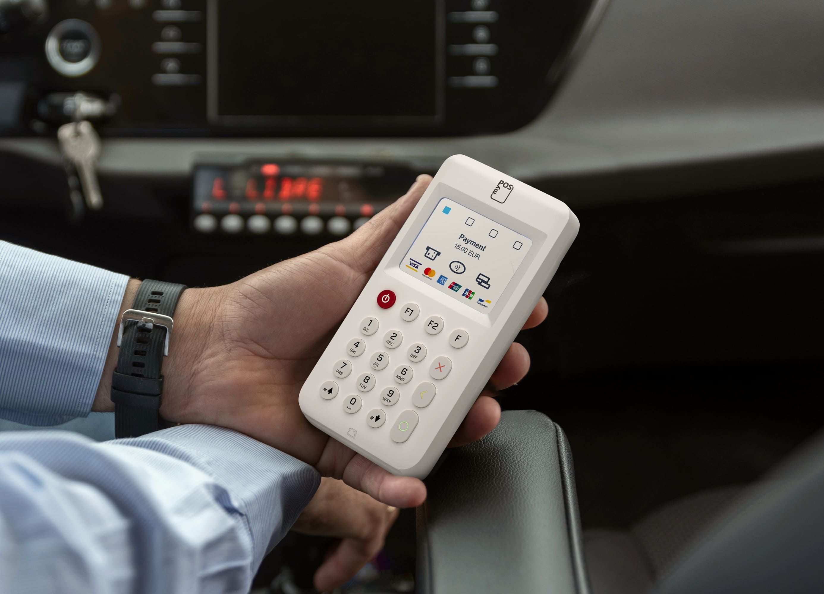 Card machines for taxi businesses