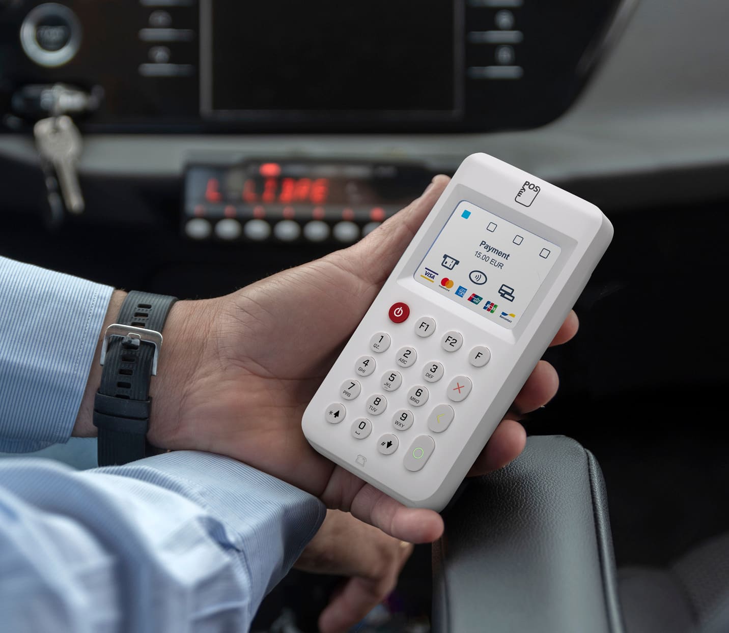 Card machines for taxi businesses